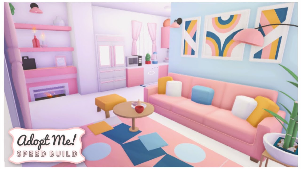 Cute Pink Tiny Home 🌷 Speed Build Roblox Adopt Me! - YouTube