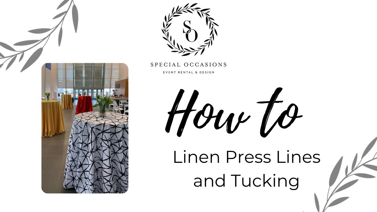 How to Linen Press Lines and Tucking - YouTube