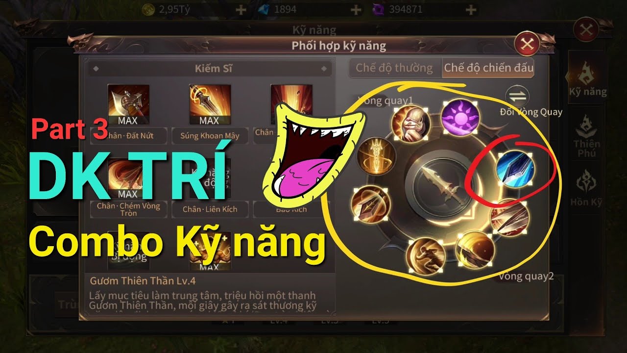 MUVTD: Chia sẻ cách Build DK Trí Full dame - Part 3: Combo kỹ năng ...