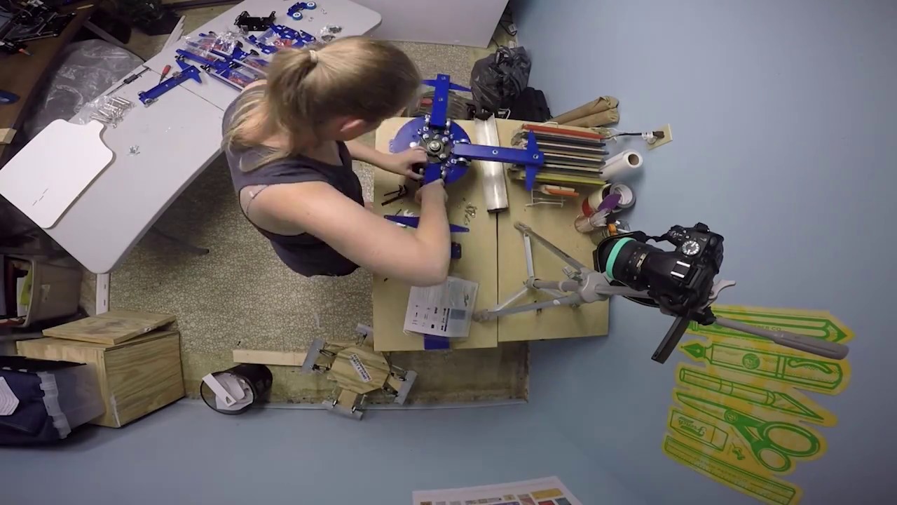 Building a 4-Color Micro-Adjusting Screen Printing Press - Overhead ...