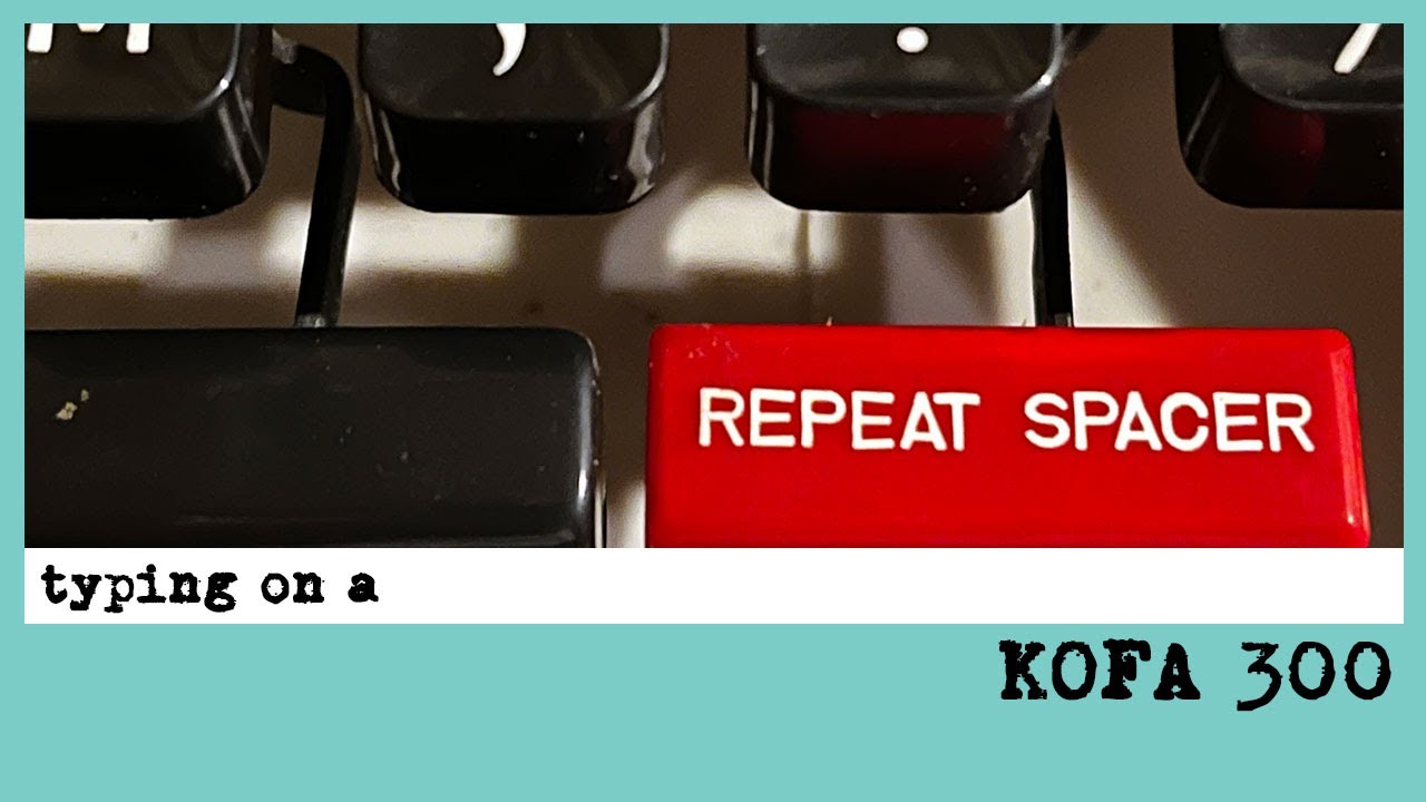 Typing on a KOFA 300 typewriter - YouTube