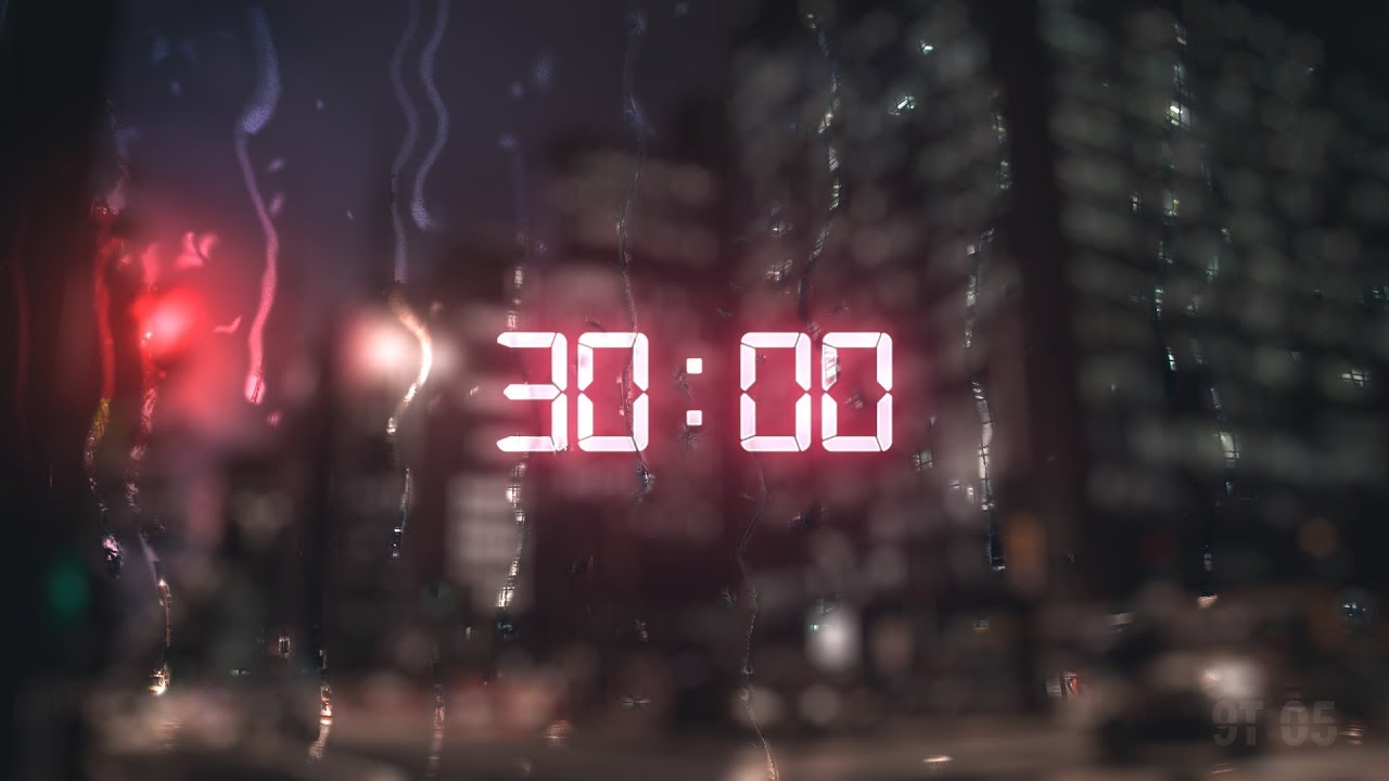 Rain - 30 min countdown with relaxing sound of rainfall and alert at ...