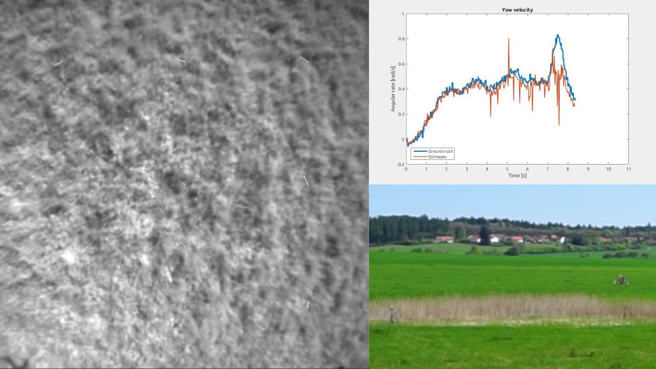 UAV Optical flow localization - yaw velocity - YouTube