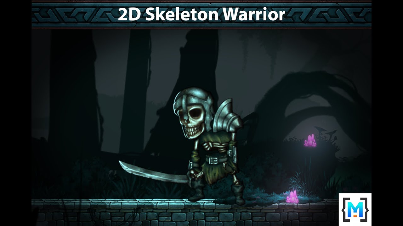 2D Skeleton Warrior Asset - YouTube