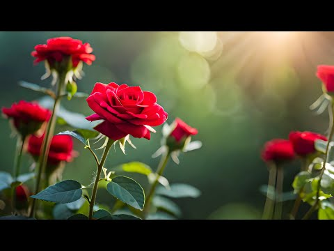 The most beautiful Roses! Soothing Piano and Cello music to Relaxing and Meditation.