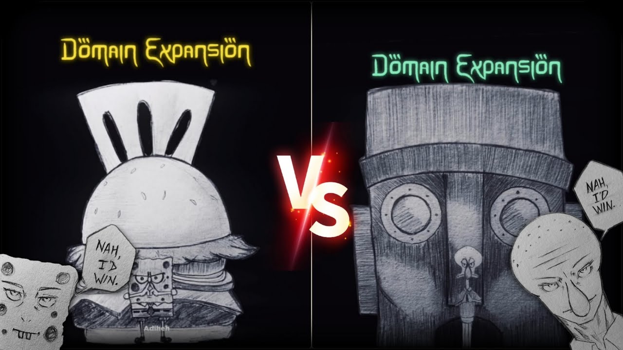 Spongebob Vs Squidward Domain Expansion - YouTube