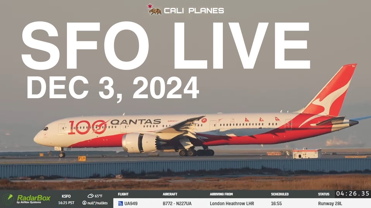 SFO LIVE | KSFO | SAN FRANCISCO INTERNATIONAL AIRPORT LIVE PLANE ...