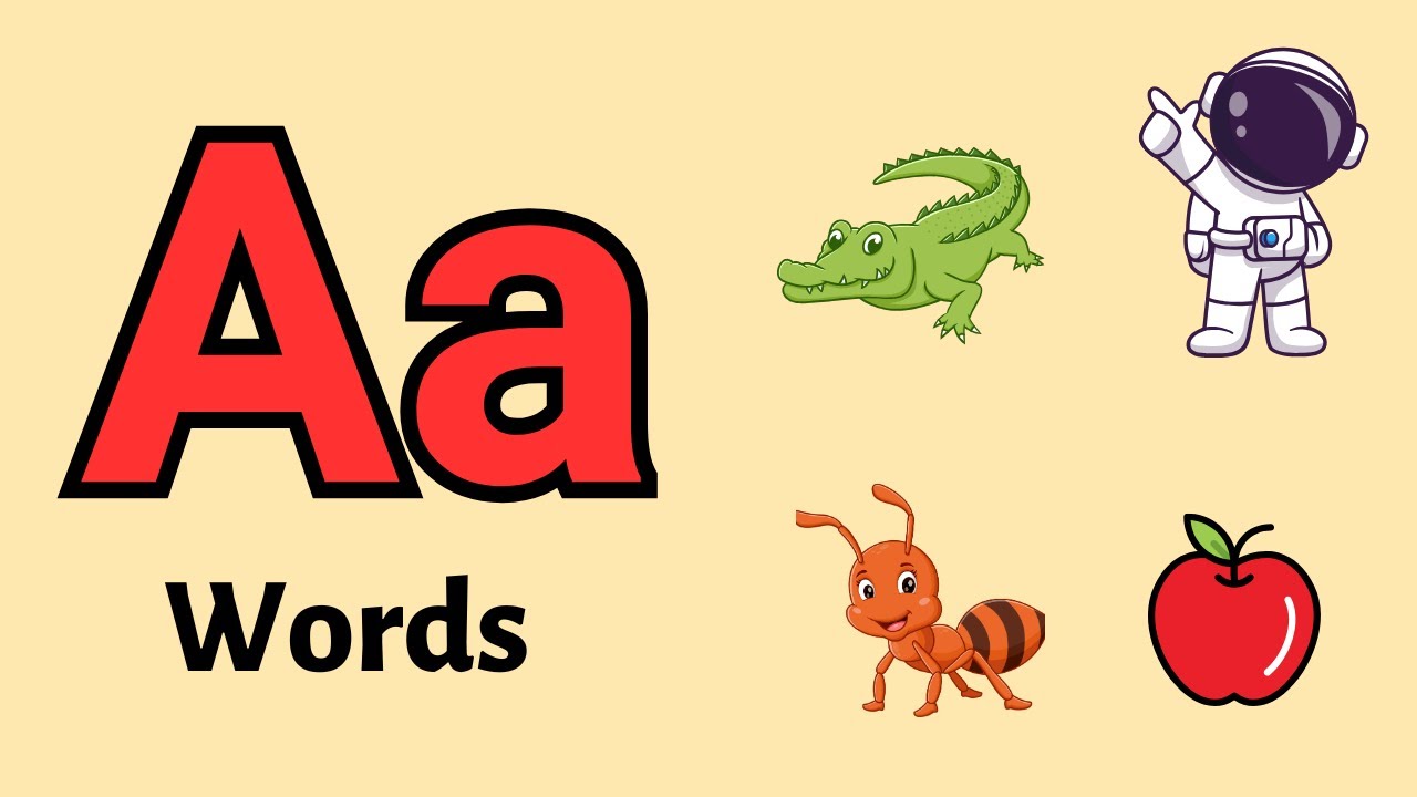 Learn Phonics A! Easy Words Starting with A | English for Kids - YouTube