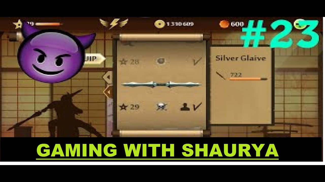BOUGHT NEW WEAPON GLAIVE!! ||SHADOW FIGHT 2|| GAMING WITH SHAURYA - YouTube