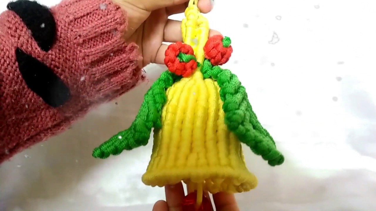 Macrame Xmas Bell 🔔 PART -2/How To make Macrame Christmas bell ...