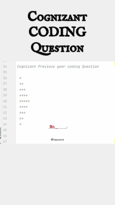 Cognizant Previous Year Coding Questions #Cognizant #GenC #coding - YouTube