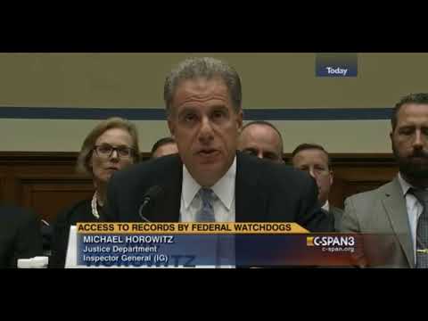 IG Michael Horowitz Opening Statement Hearing Oversight Access Concerns ...