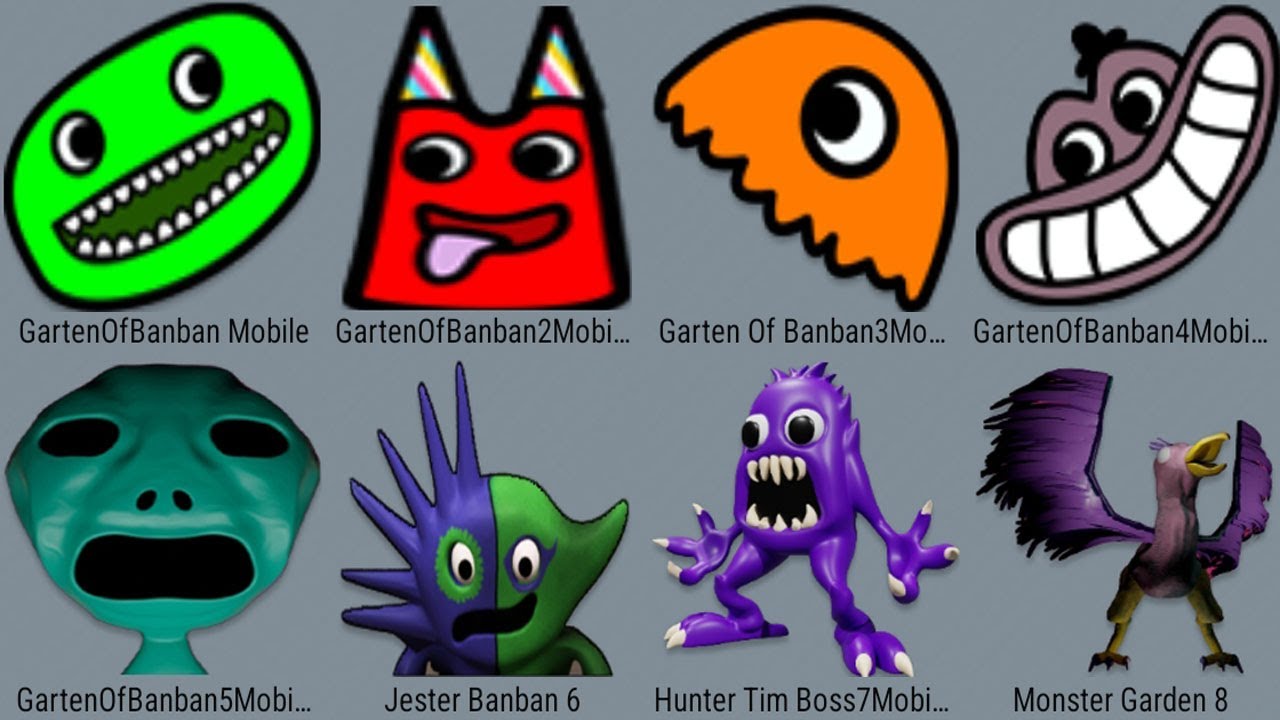 Garten Of Banban 1+2+3+4+5+6 ,Hunter Tim Boss 7, Monster Monster Garden ...