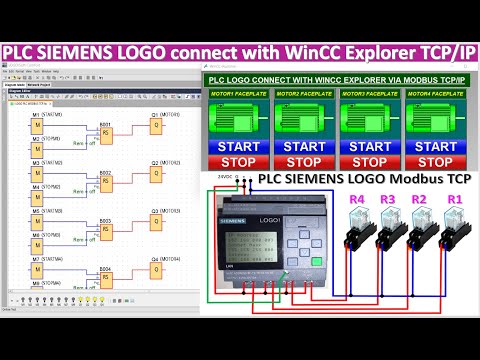 PLC LOGO Modbus communication with WinCC Explorer V7.5 SCADA - YouTube