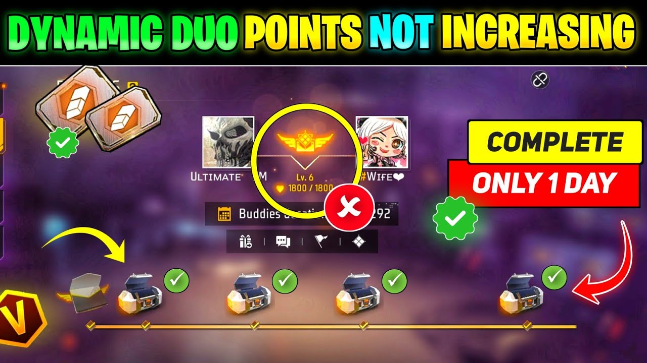Dynamic Duo Points Not Increasing || FF Dynamic Duo Points Kaise ...