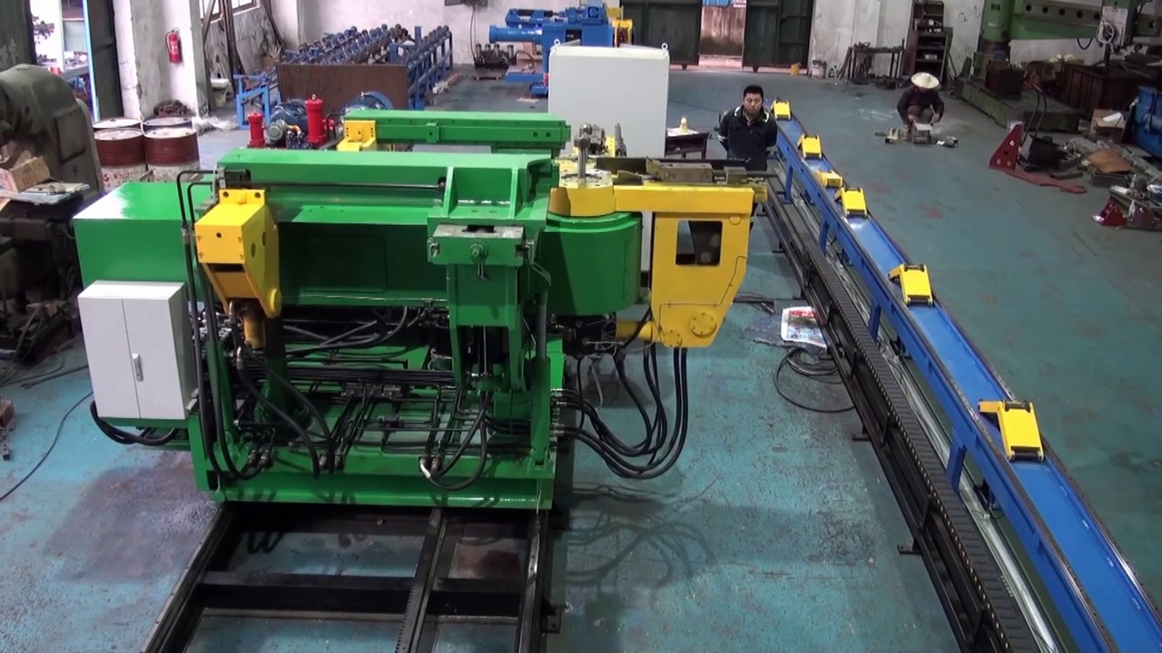 CNC tube feeding machine & Hydraulic tube booster bending machine 小车式数控 ...