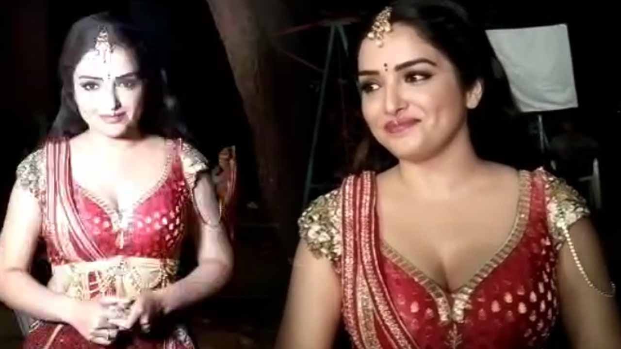 राज महल (Raj mahal ) Bhojpuri फिल्म On Location shooting Amrapali Dubey & Amrish Singh ...