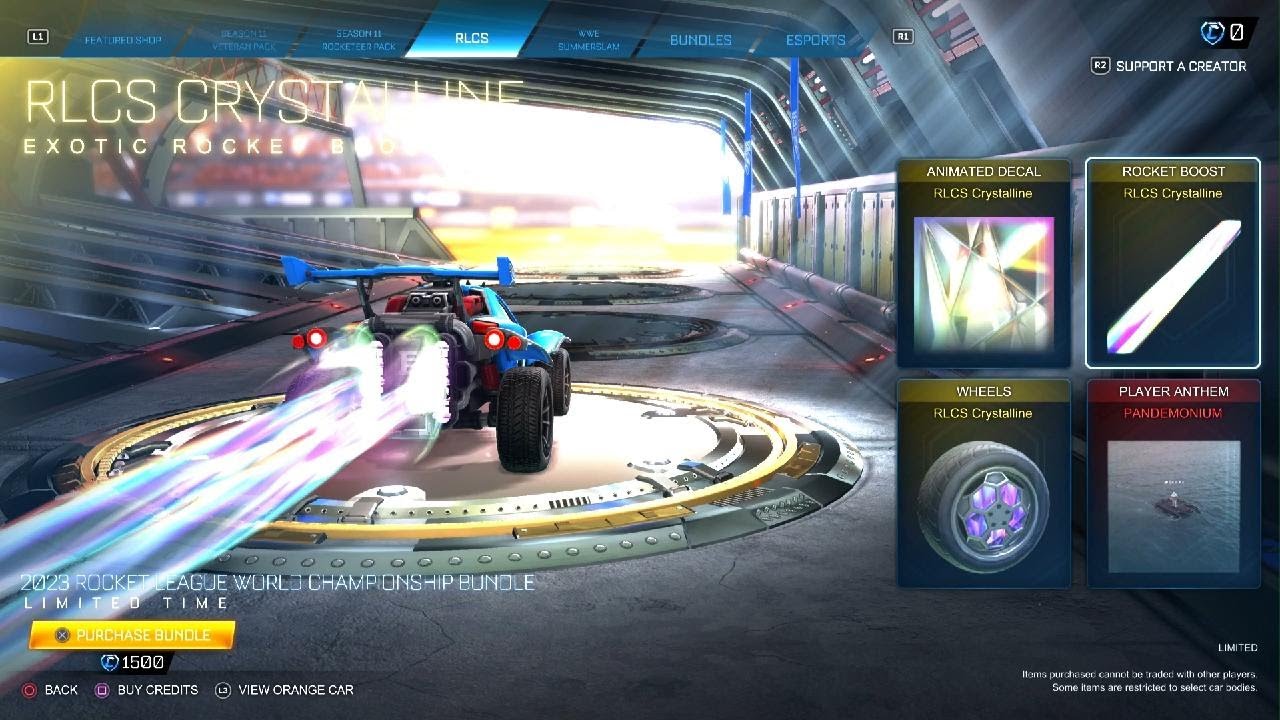 RLCS Crystalline 2023 Rocket League World Championship Bundle Now ...