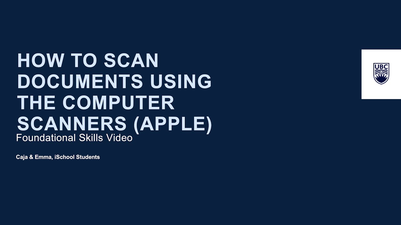 How to Scan Documents Using the Computer Scanners (Apple) | FSV - YouTube