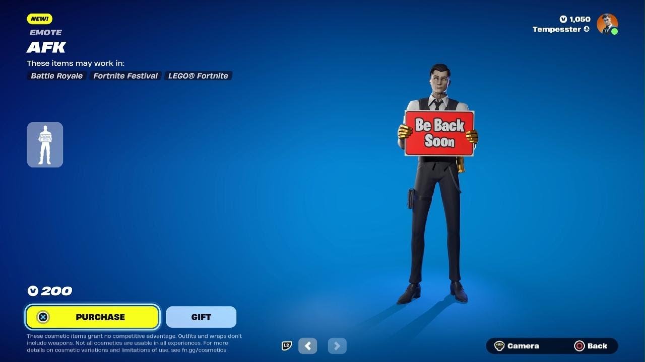 Fortnite Item Shop (Mar 12) NEW AFK Emote - YouTube