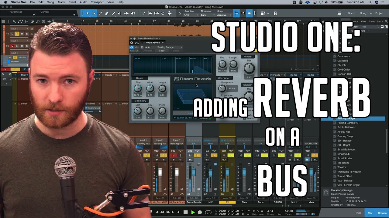 Studio One: Adding Reverb on a Bus - YouTube
