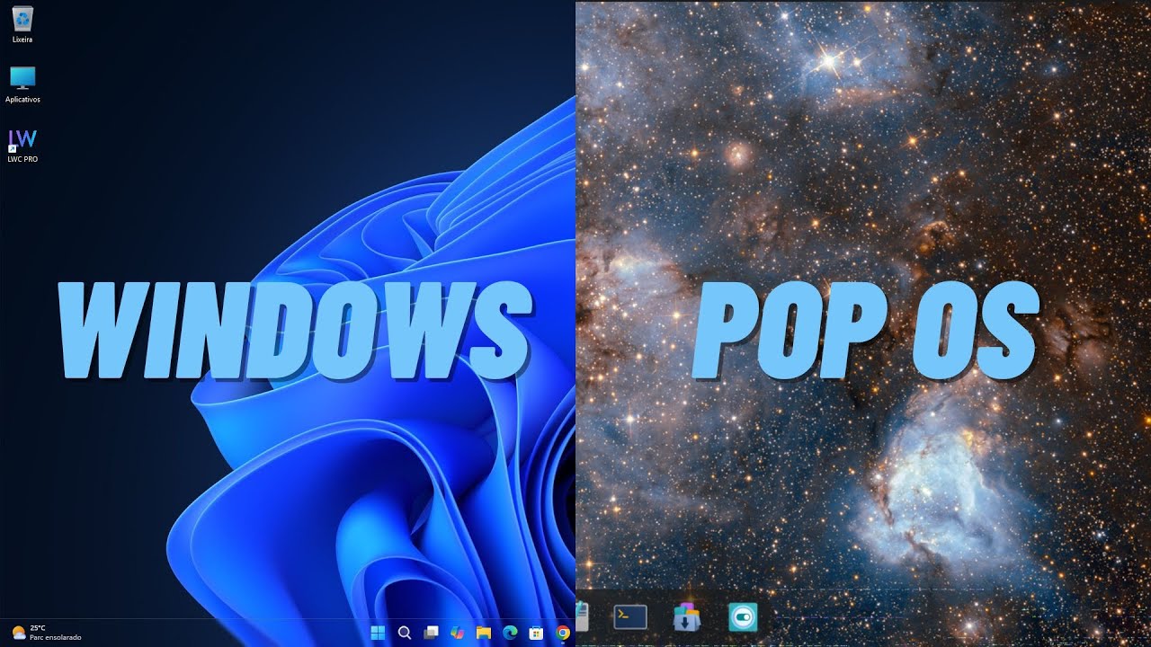 🟠Windows e POP OS COSMIC!!! UX UI NO LINUX ESTÁ EVOLUINDO. - YouTube