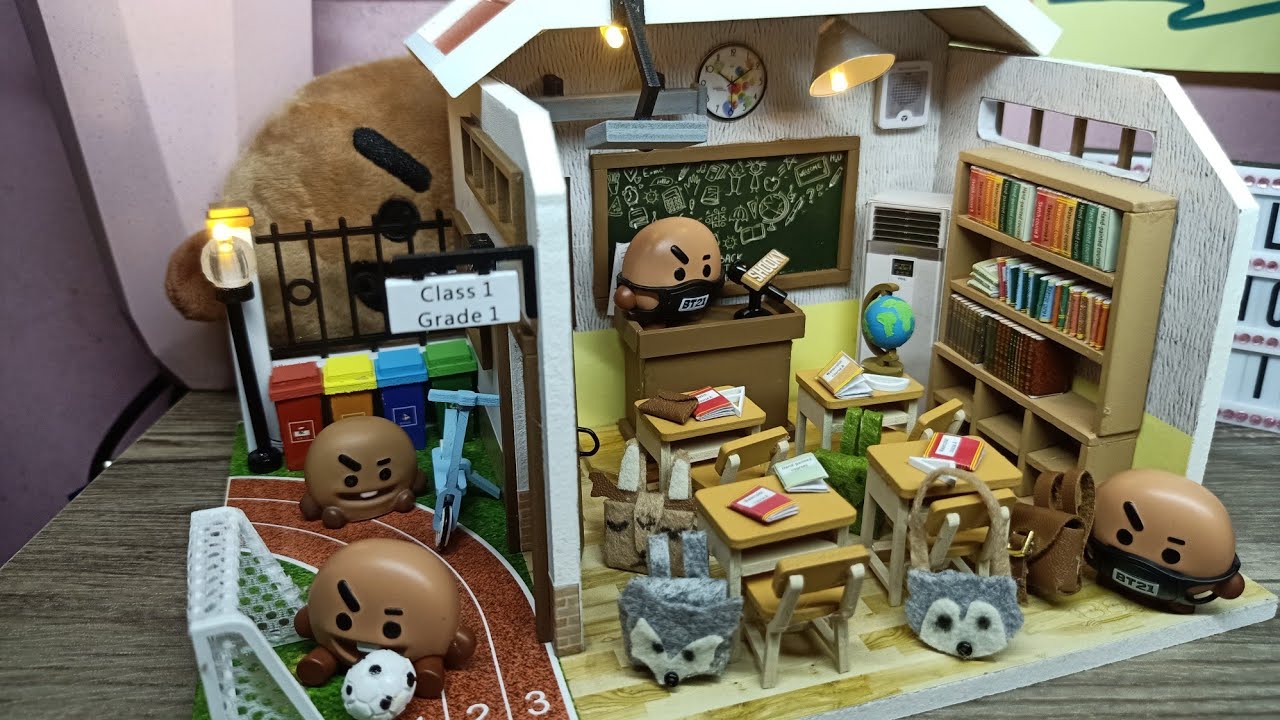 DIY Miniature Dollhouse - Classroom Process Video Part 2 - YouTube