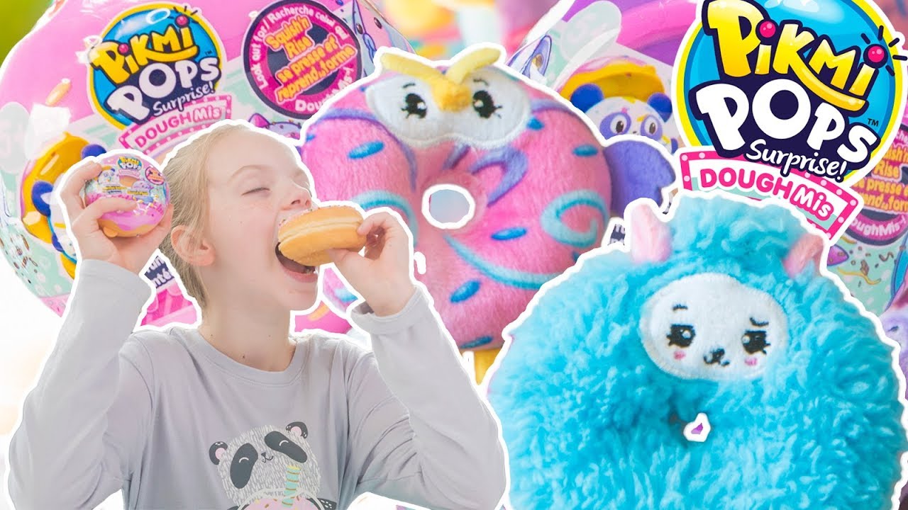 Eating DONUTS | Pikmi Pops Surprise DoughMis Small Size Plush - YouTube