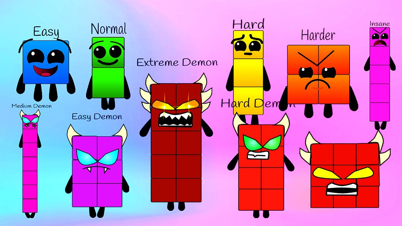 DifficultyBlocks Band 1,2 [ Easy Extreme Demon ] VIP BAND - YouTube