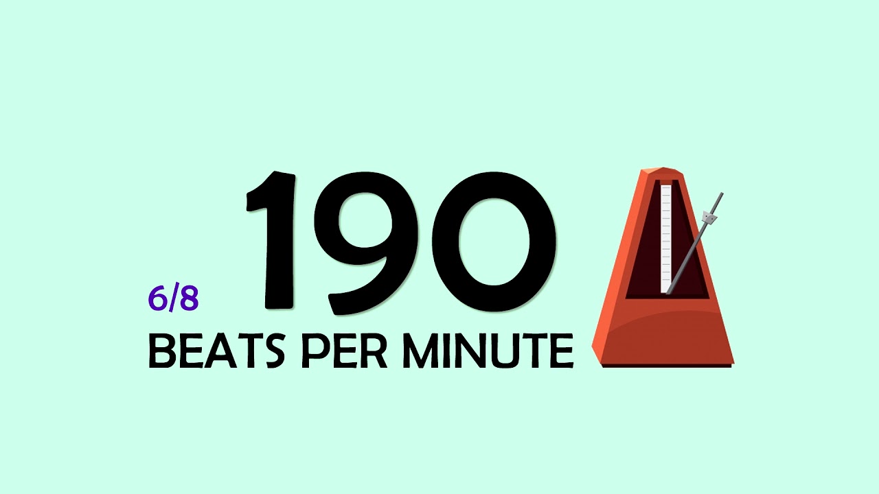 190 BPM 6/8 Metronome - YouTube