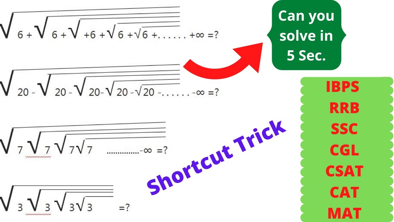 Shortcut Trick For Competitive Exams IBPS SSC CGL CSAT CAT MAT MATHS shortcut-trick-for-competitive-exams-ibps-ssc-cgl-csat-cat-mat-maths
