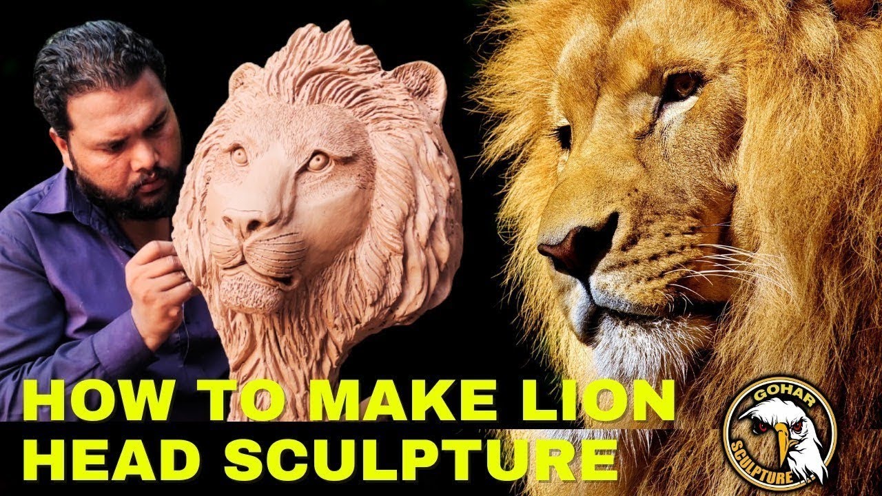 How to Make Lion Sculpture || Clay art Sculpture tutorial - YouTube