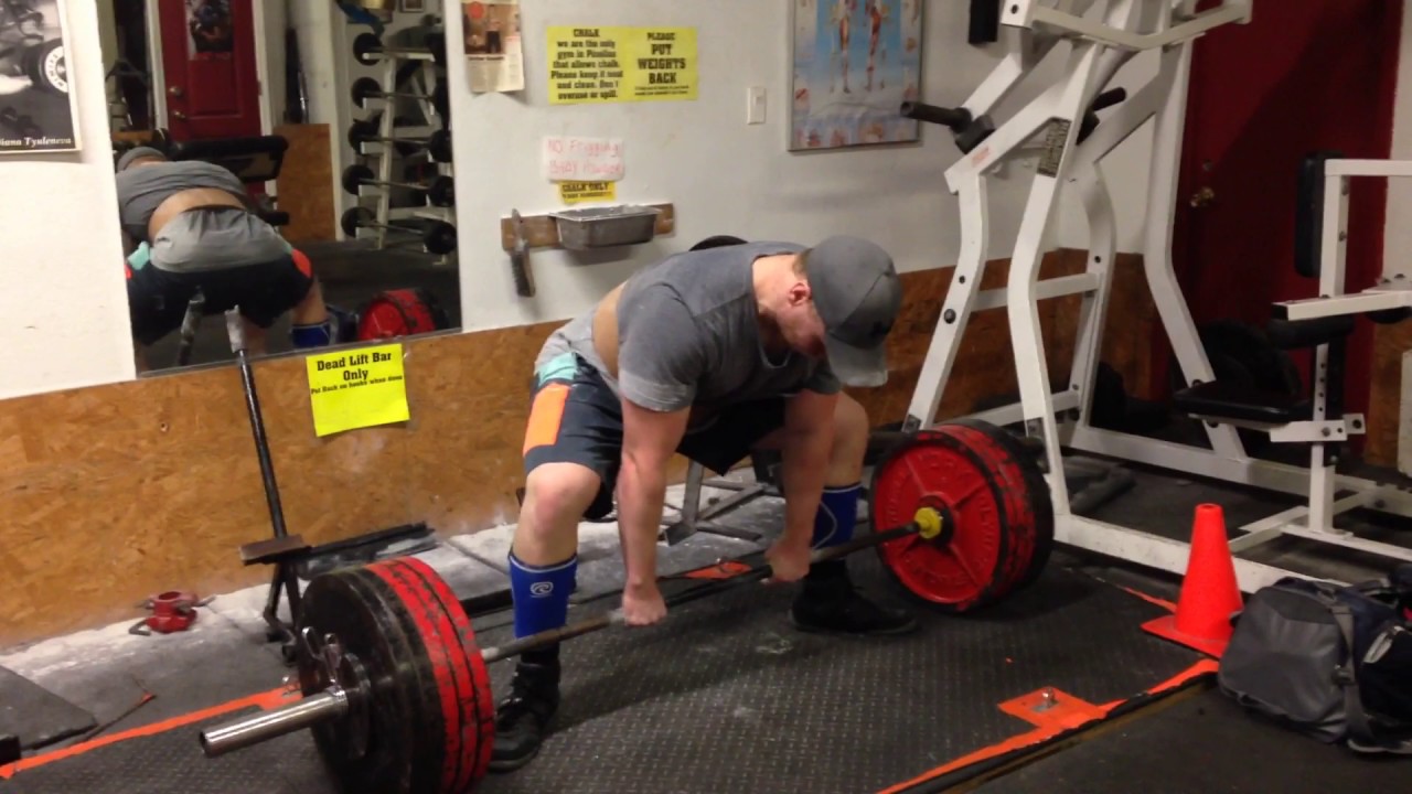 505 hook grip deadlift (set 5/5) - YouTube