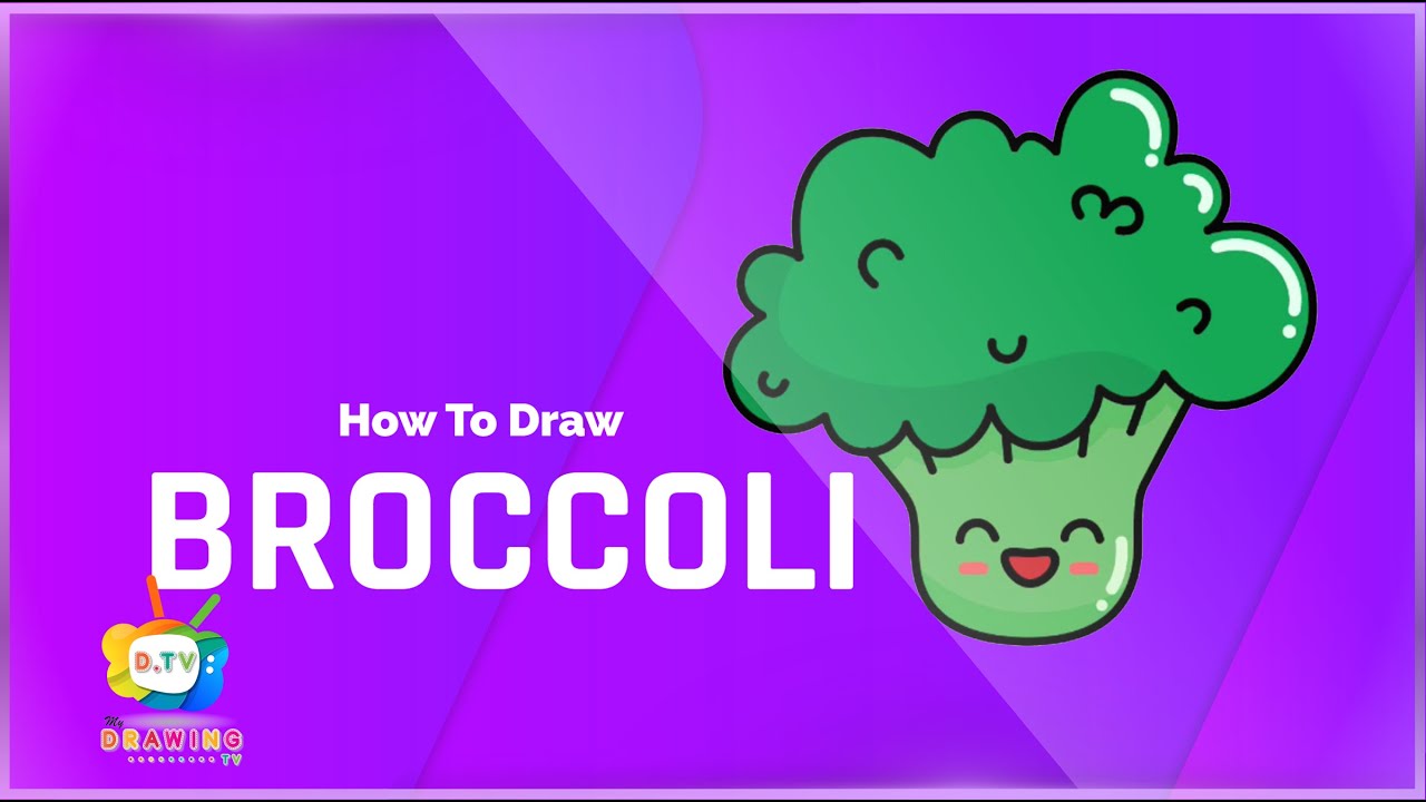 How To Draw A Broccoli | Easy Drawing Step By Step - YouTube