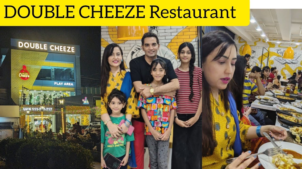 BEST PIZZ AND BURGER IN KARACHI || DOUBLE CHEEZE RESTAURANT KARACHI ||honey bani vlogs. - YouTube