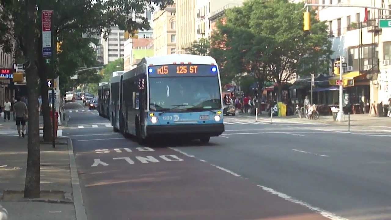 Nova Bus LFSA 1233 & 1265 M15 SBS @ 2nd Ave & E.11th St - YouTube