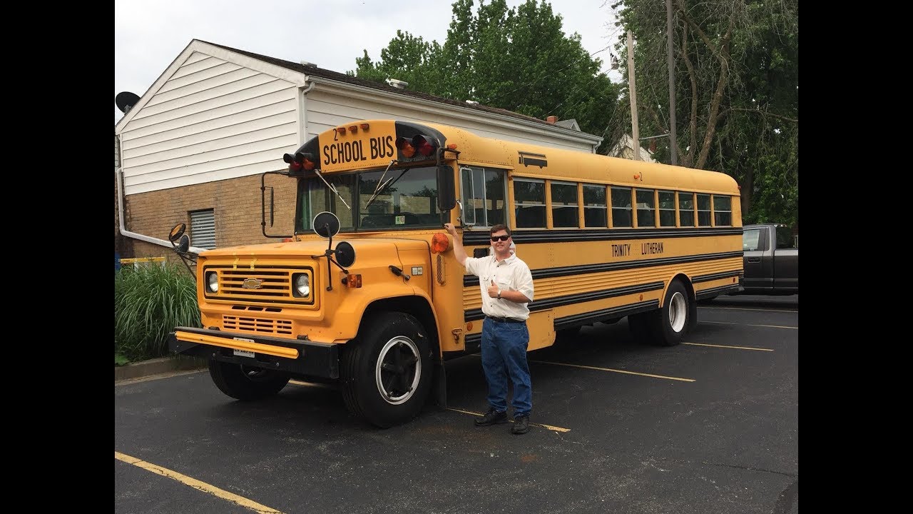 Picking Up The 1988 Chevy B60 Thomas School Bus Road Trip - YouTube
