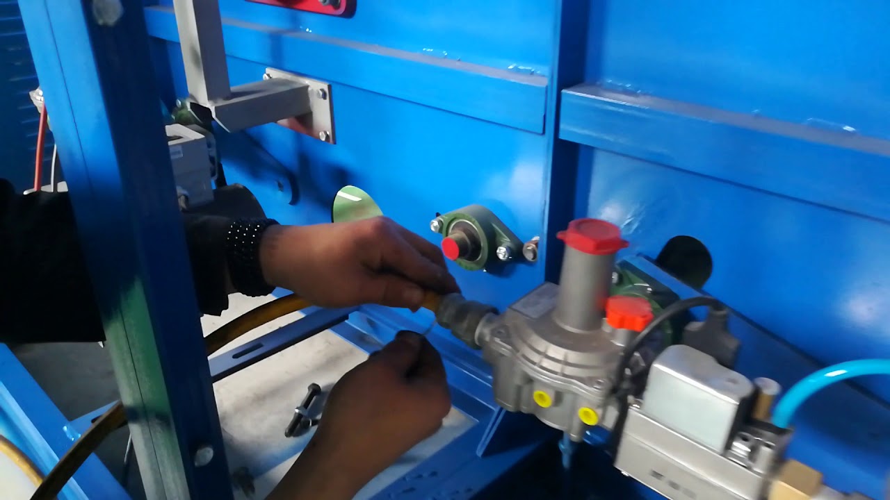 （LJ）GAS Flatwork Ironing Machine - YouTube