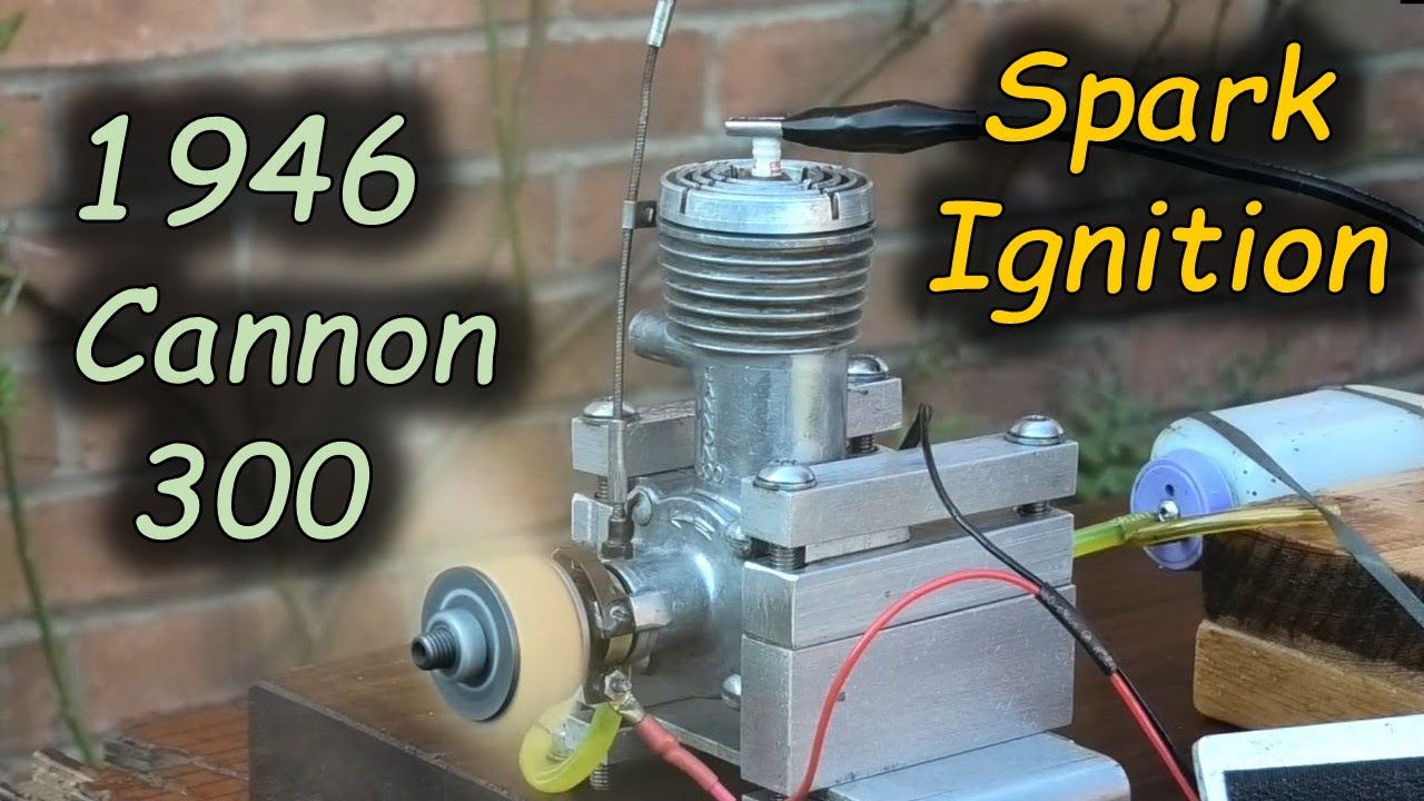 1946 Cannon 300 5cc Spark Ignition Engine - Run & Review - YouTube