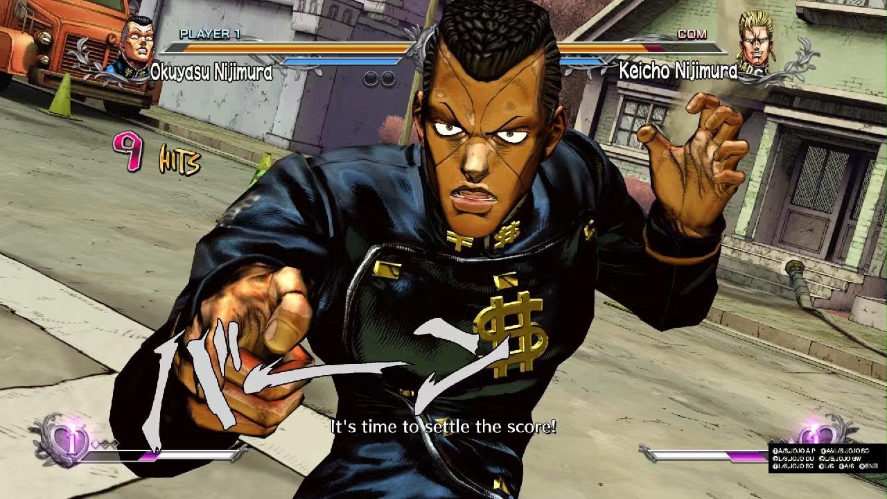 JoJo's Bizarre Adventure All Star Battle R Okuyasu vs Keicho - YouTube