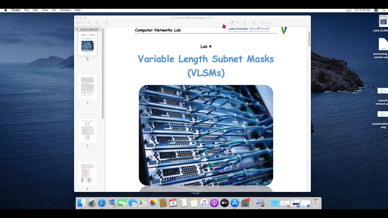 Lab 2 part four Variable Length Subnet Masks - YouTube