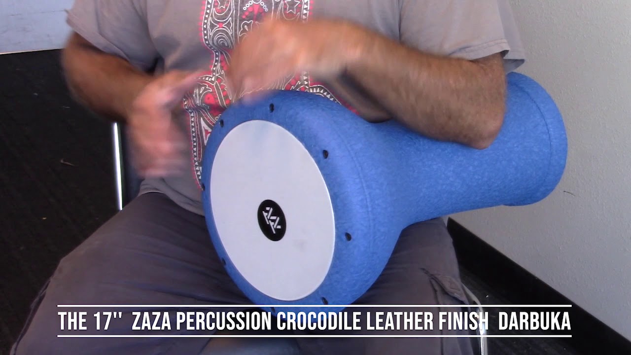 Zaza Percussion 17'' Blue Crocodile Leather Finish Color Texture ...