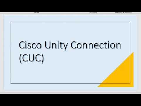 Cisco Unity Connection (CUC) overview - YouTube