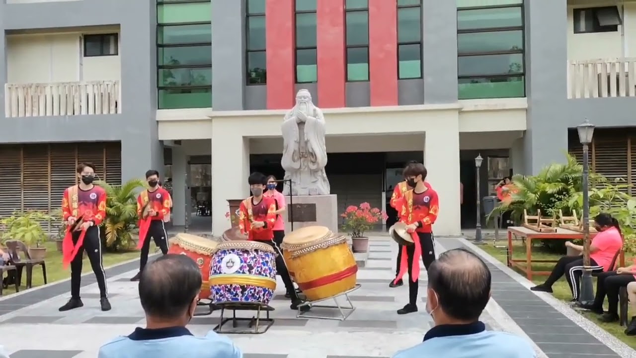 紫瑞阁醒狮团，五行鼓表演在古达培正独立中学。Che Sui Khor , Five Elements Drum Performance at ...