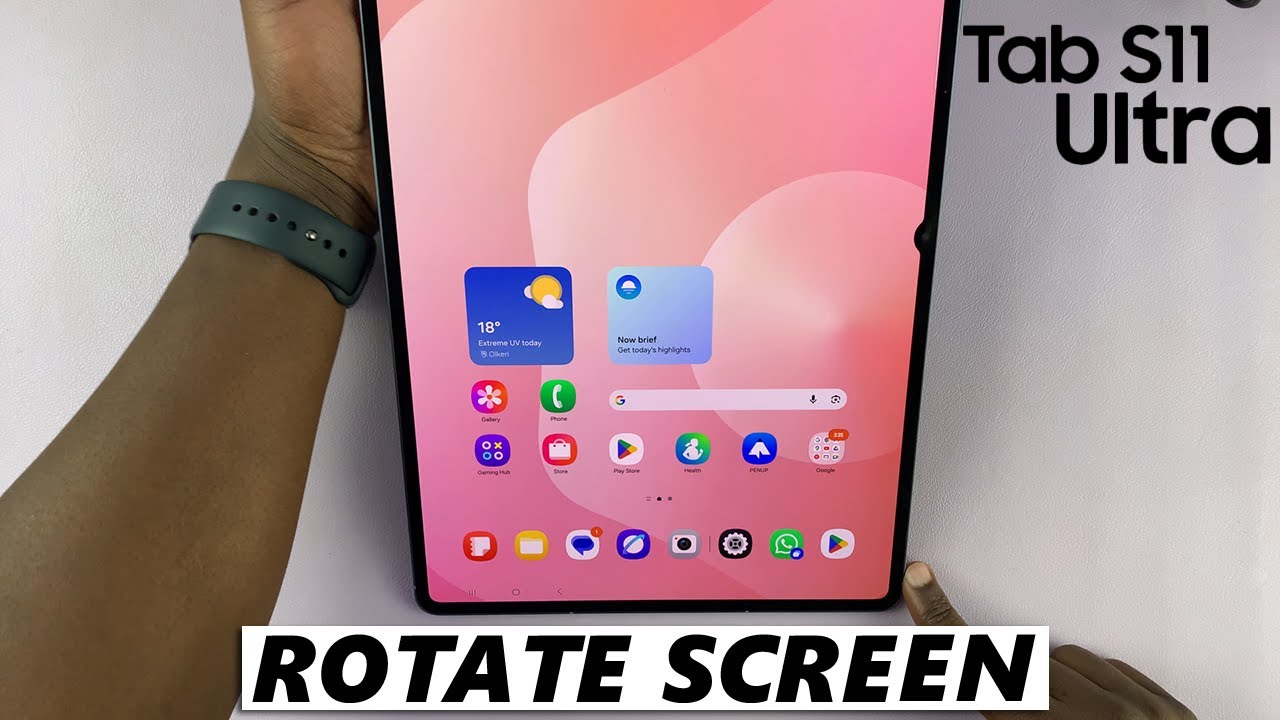 How To Rotate Screen On Samsung Galaxy Tab S11 Ultra - YouTube