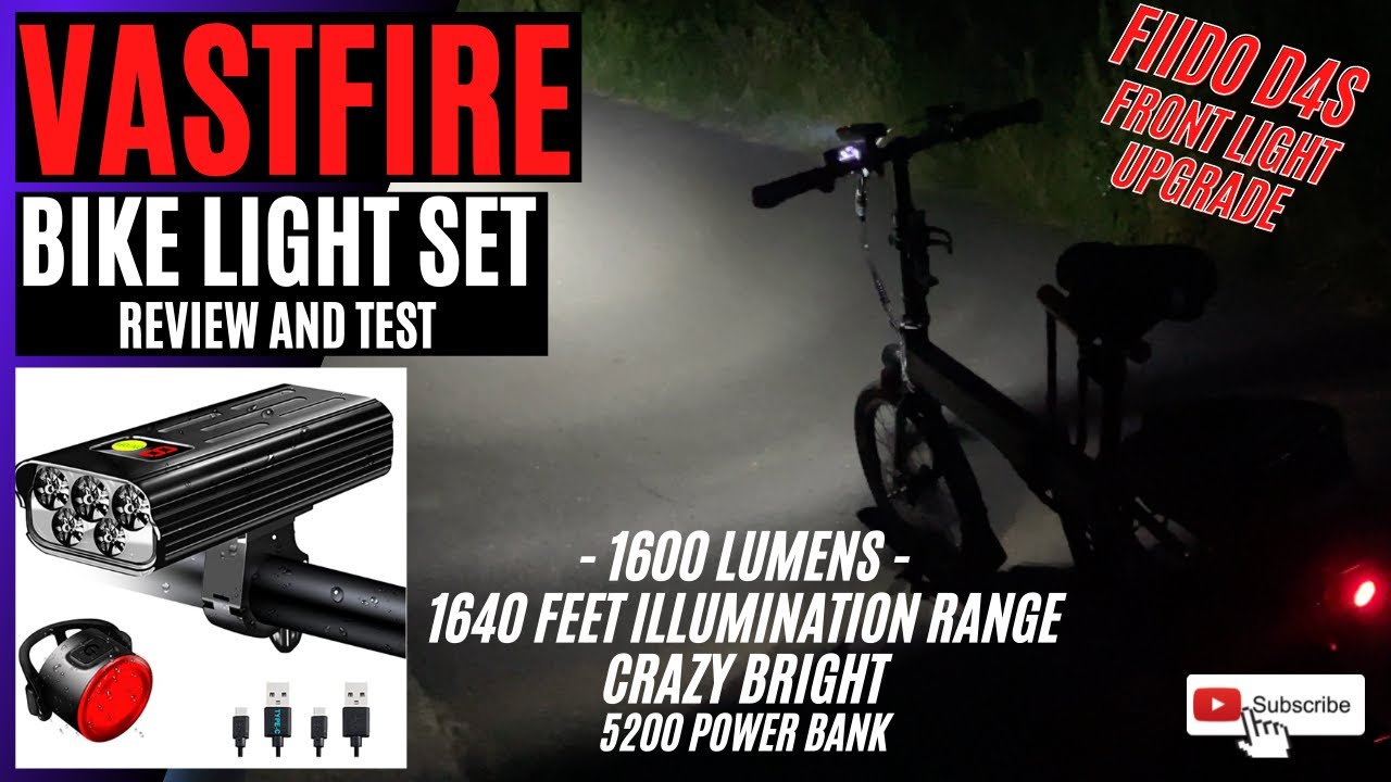 VASTFIRE Best Bike Light Set Fiido D4S Font Light Upgrade - YouTube
