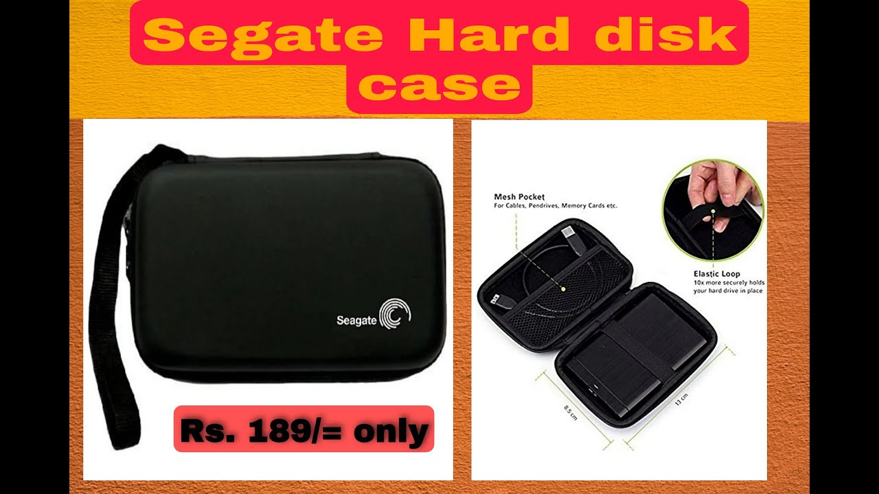 Seagate Hard Disk Case || Pouch for Seagate External Hard Disk Drive ...