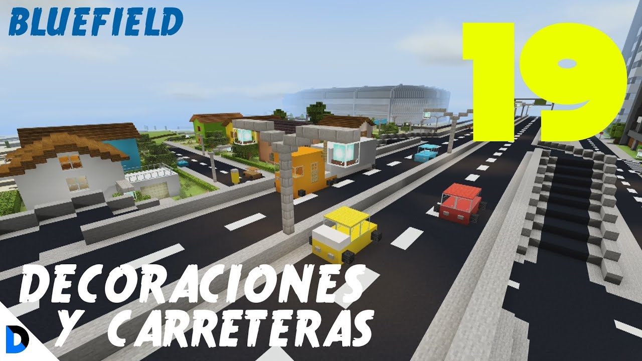CONSTRUYENDO MI CIUDAD EN MINECRAFT #19 - CARRETERAS Y DECORACIONES ...