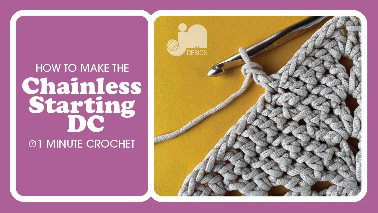 How to make a Chainless Starting Double Crochet Stitch (CSDC) | ⏱ 1 ...