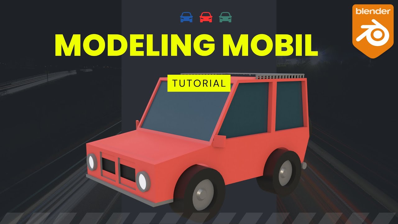 MODELING MOBIL MERAH LOWPOLY - YouTube